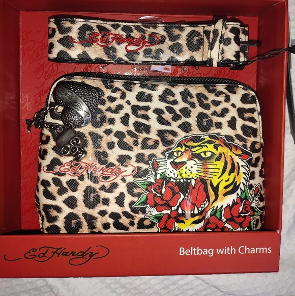 Ed Hardy | Bags | Ed Hardy Cheetah Beltbag With Charms Styleehbx7526977 ...